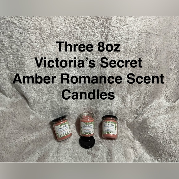 Hand Crafted | Other | Three 8oz Victorias Secret Amber Romance Scent Candles | Poshmark